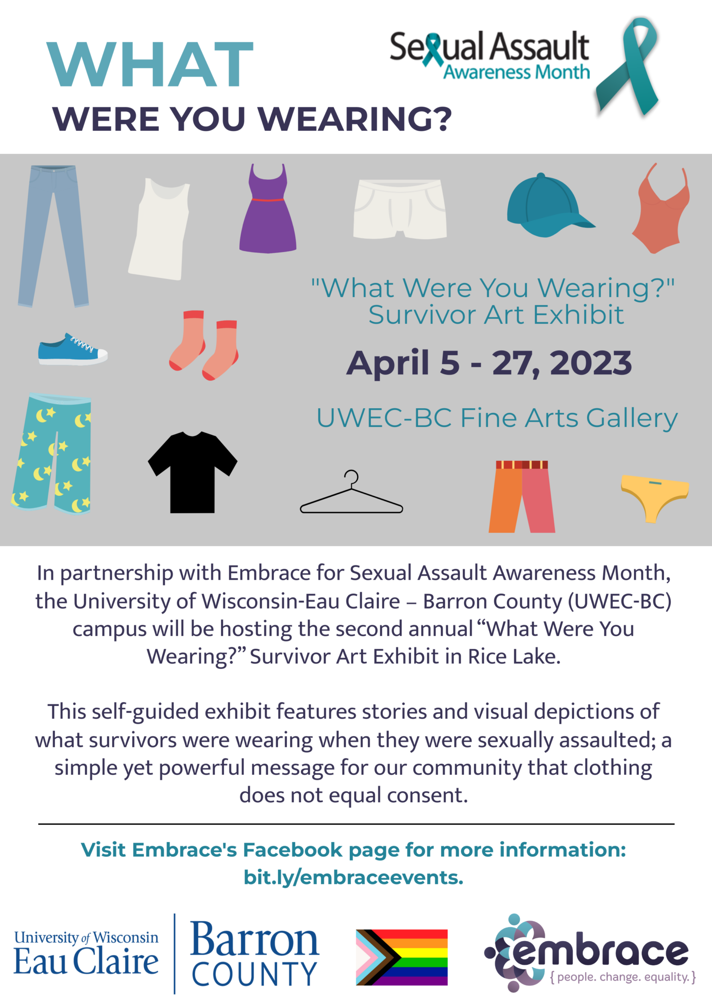 Embrace SAAM Event: What Were You Wearing Survivor Art Exhibit | WCASA