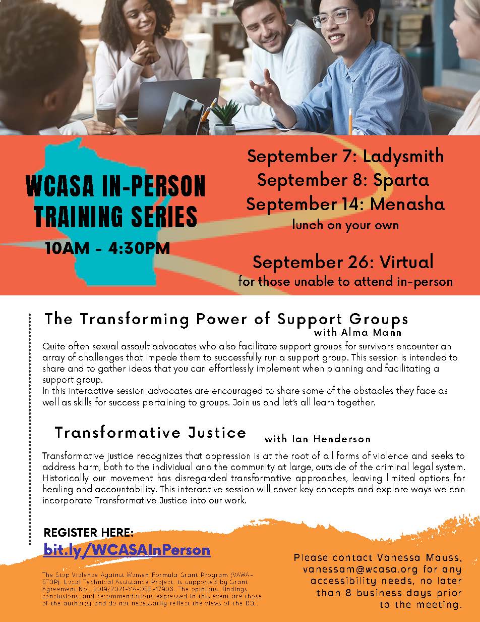 Regional Training Series – Zoom Session | WCASA