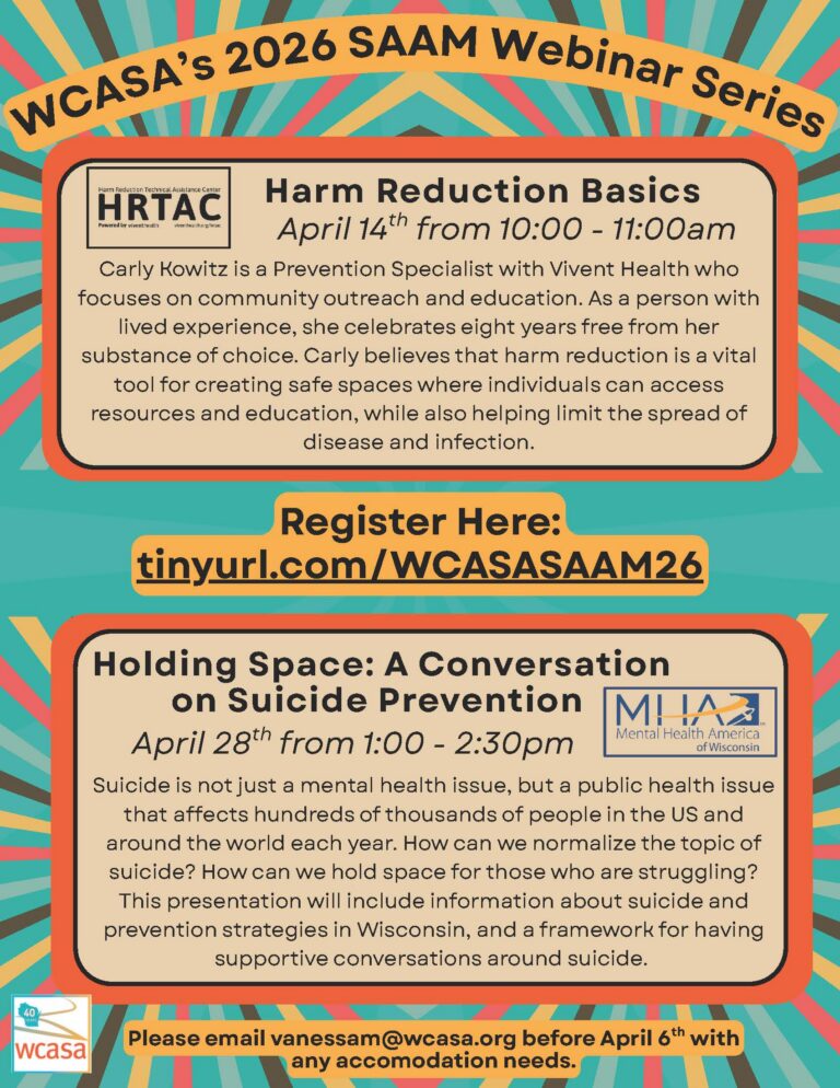 WCASA SAAM Webinar Series: Holding Space: A Conversation on Suicide ...